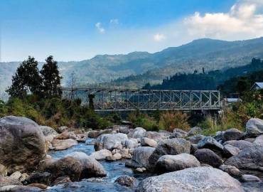 Jogighat Bridge near Nature Lover Homestay Sittong | Scenic Riverside ...